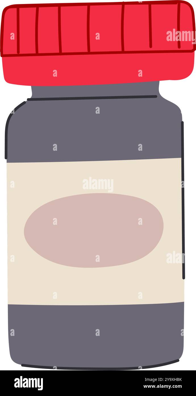 safety pill bottle cartoon vector illustration Stock Vector Image & Art ...