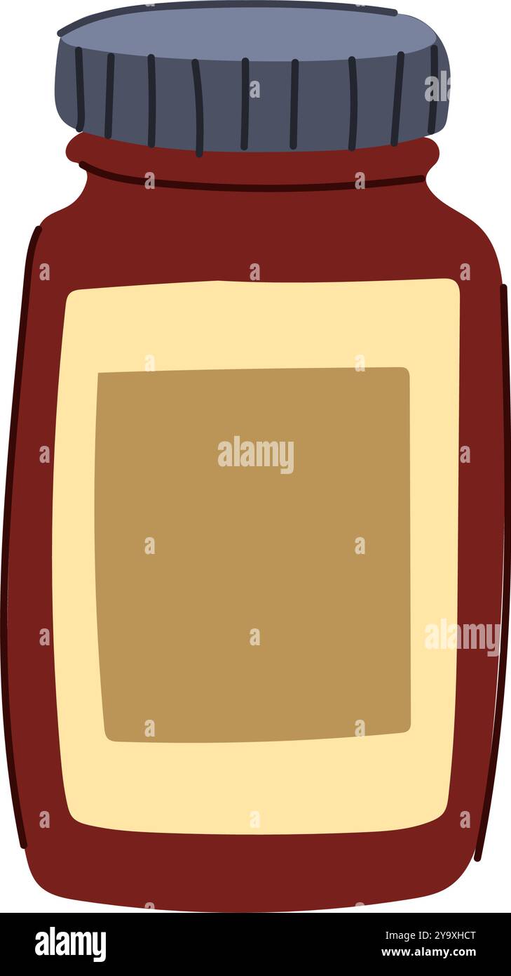 pharmacy pill bottle cartoon vector illustration Stock Vector Image ...