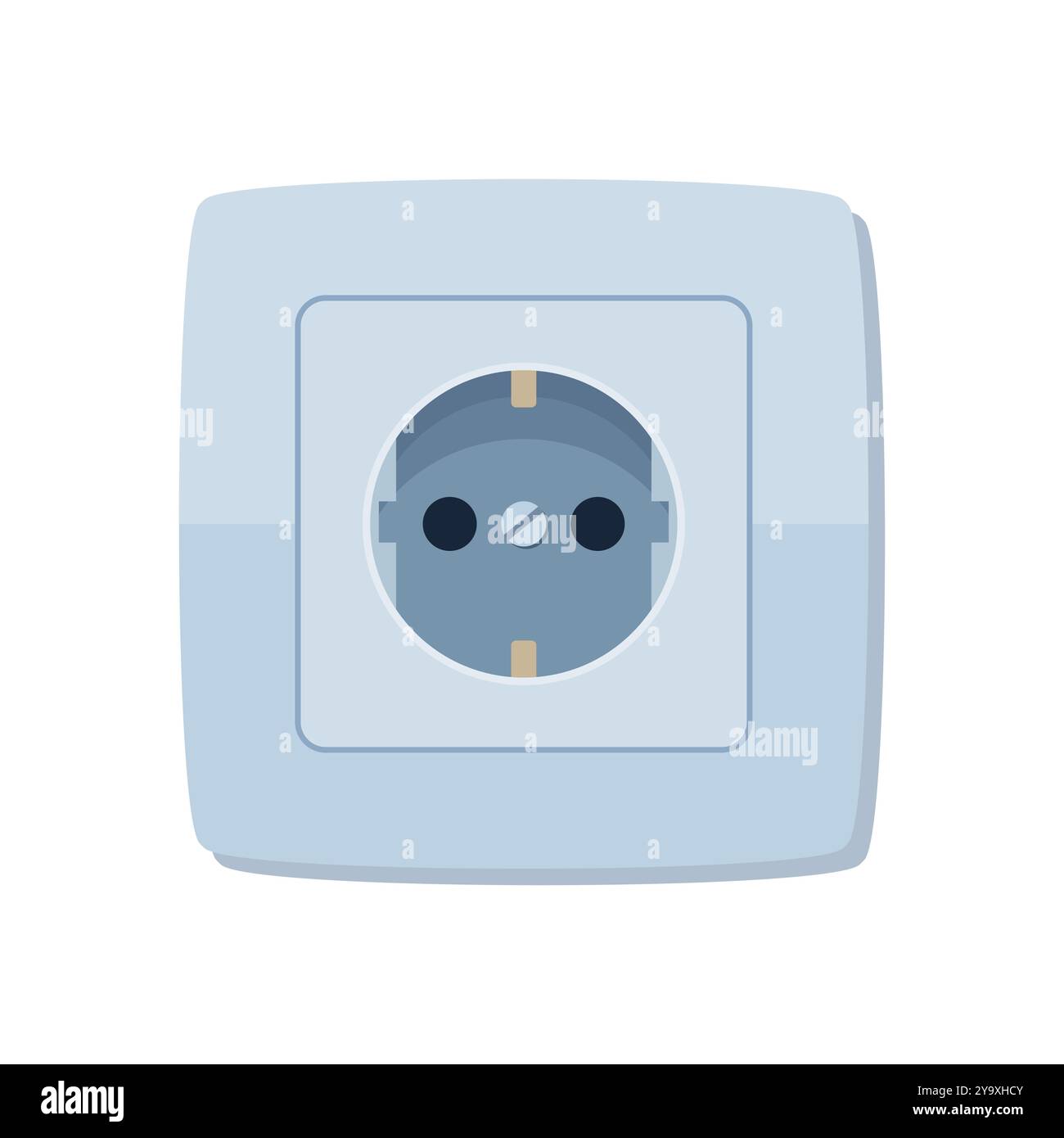 White power socket for European type of electric equipment. Vector ...