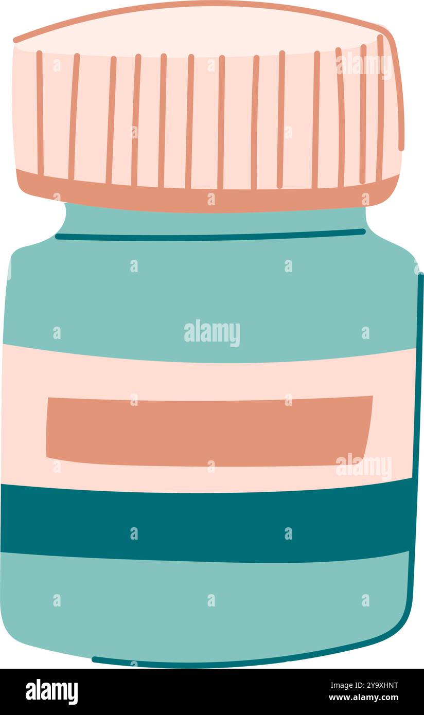 dosage pill bottle cartoon vector illustration Stock Vector Image & Art ...