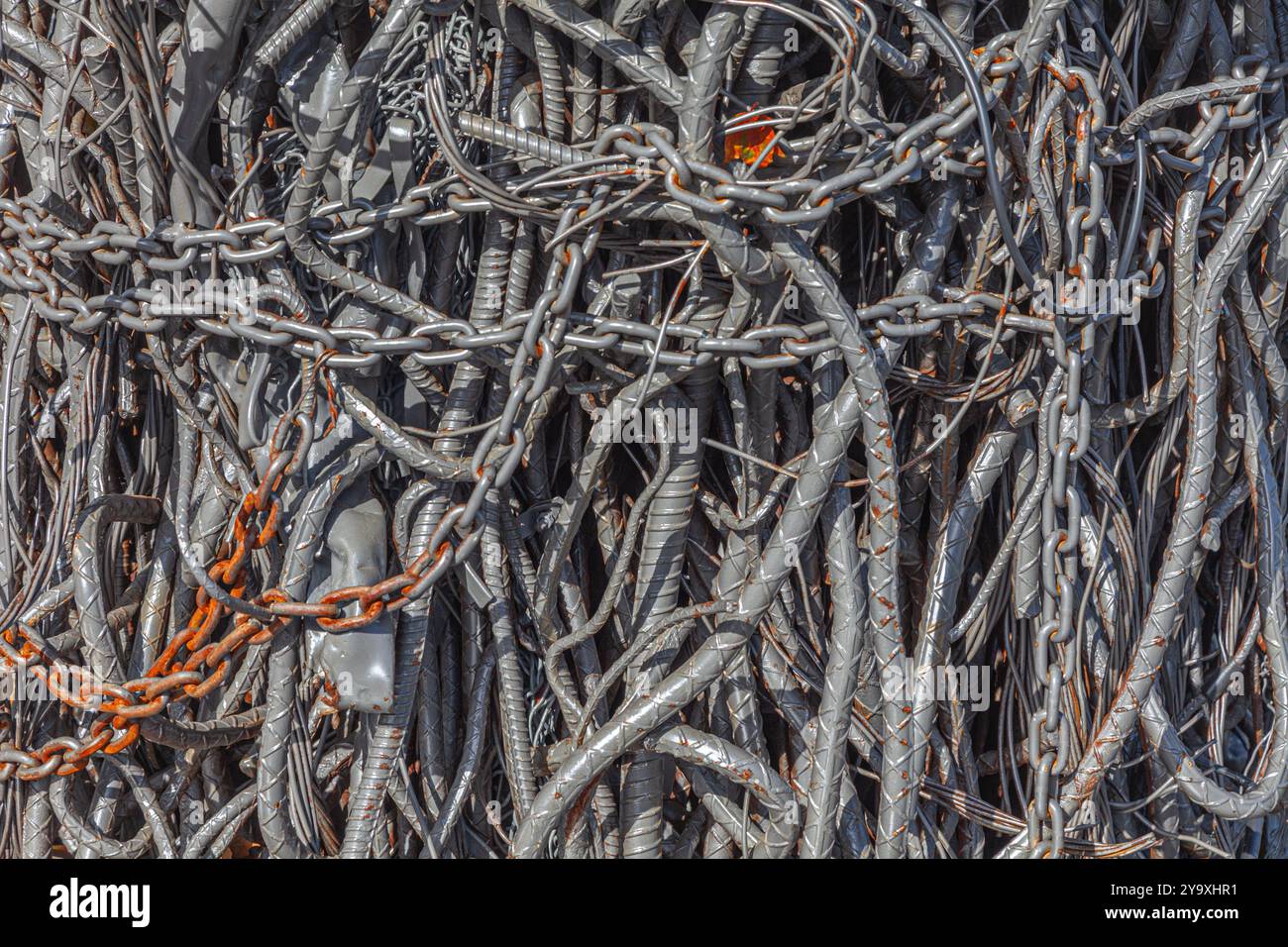 Abstract steel sculpture seen on Granville Island in Vancouver Canada ...