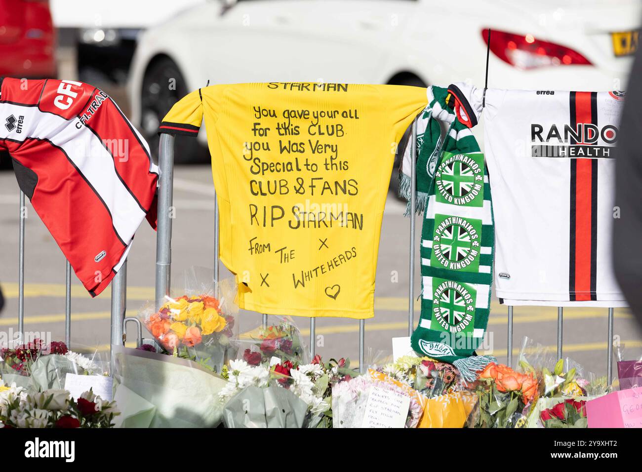 Tributes to former Sheffield United FC player George Baldock outside ...
