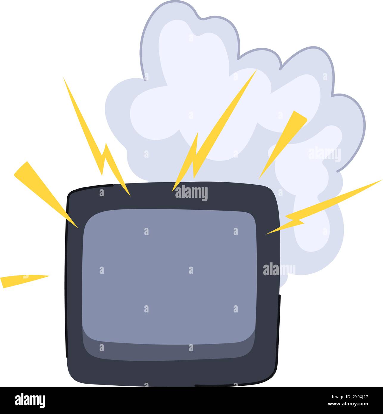 safety short circuit fire cartoon vector illustration Stock Vector ...