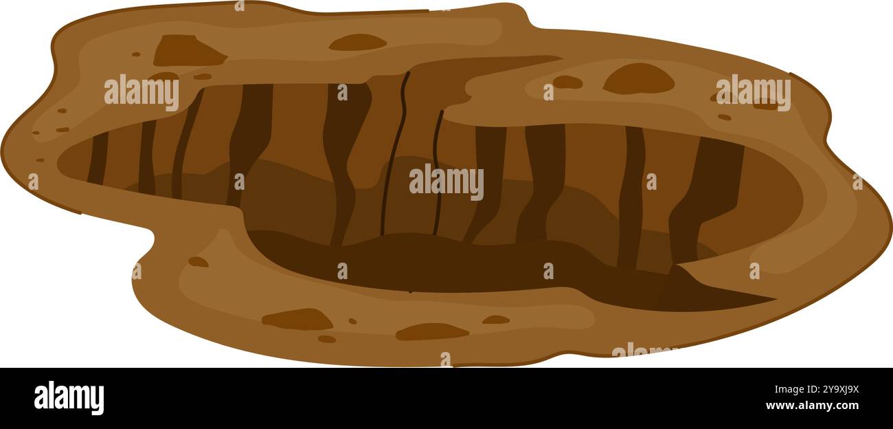 hole pit cartoon vector illustration Stock Vector Image & Art - Alamy