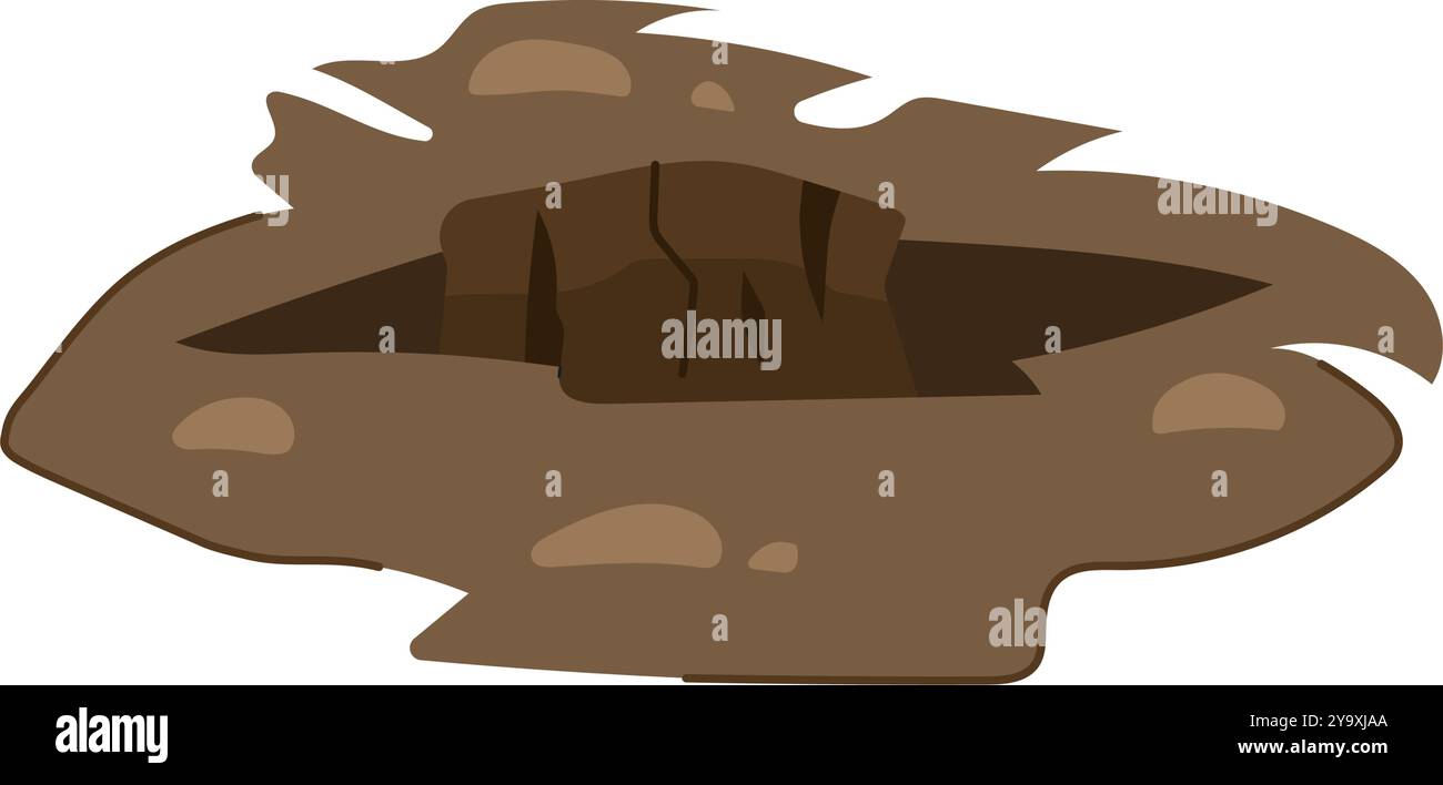 chasm pit cartoon vector illustration Stock Vector Image & Art - Alamy