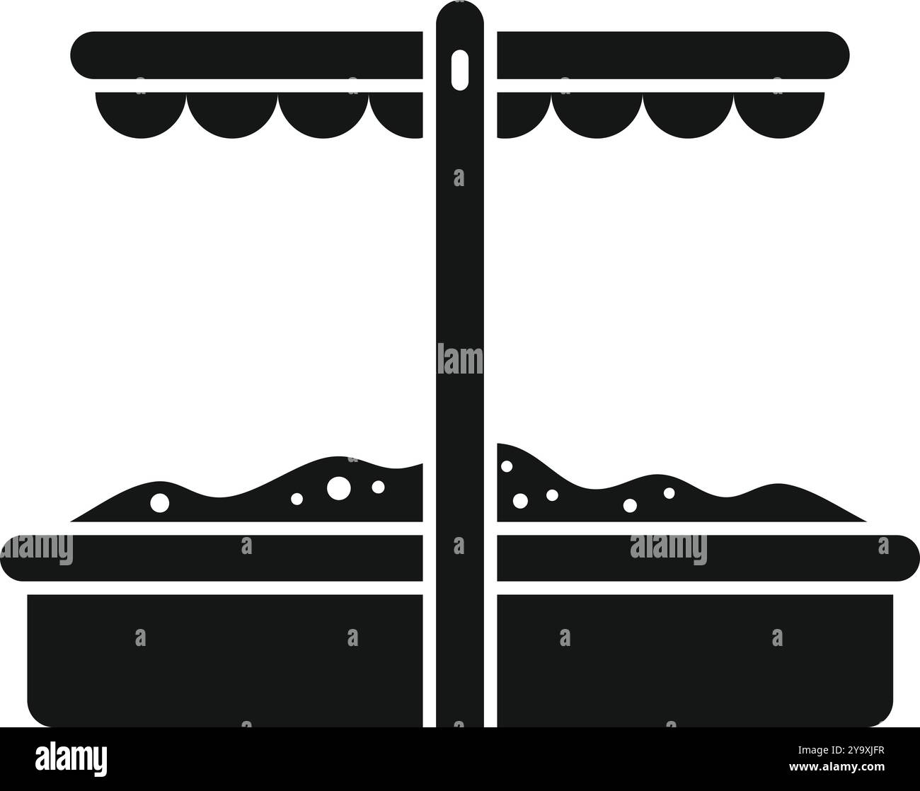 Sandbox icon in black simple style isolated on white background Stock ...