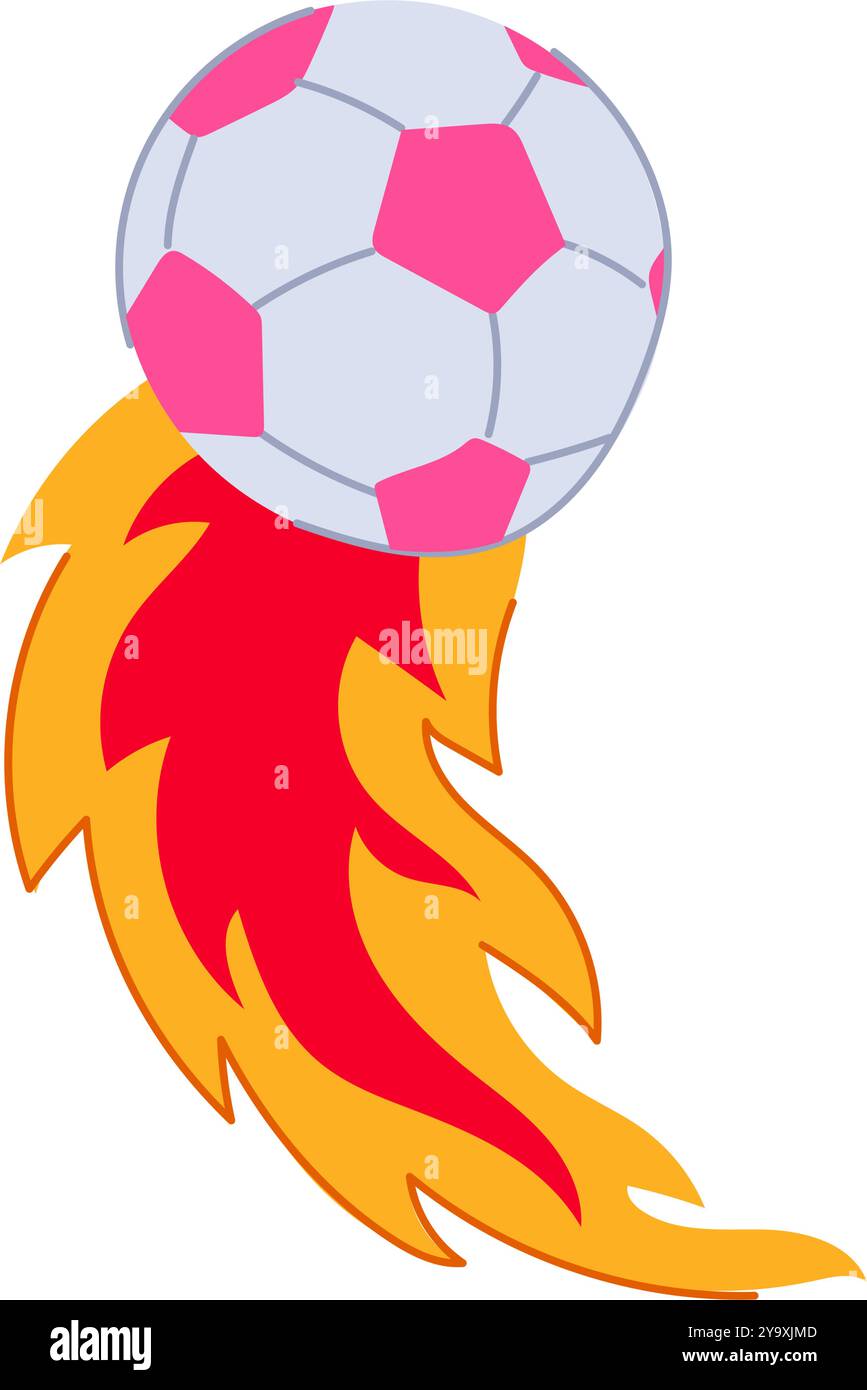 pass speed soccer ball cartoon vector illustration Stock Vector Image ...