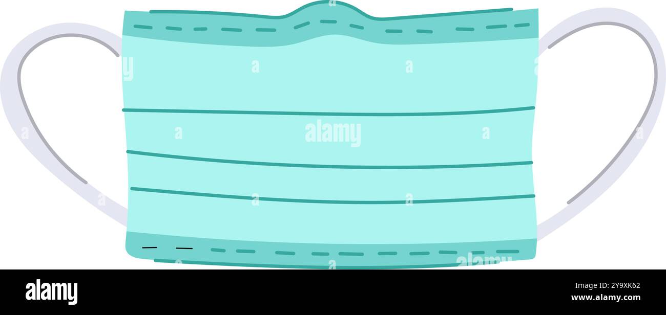 barrier surgical mask cartoon vector illustration Stock Vector Image ...