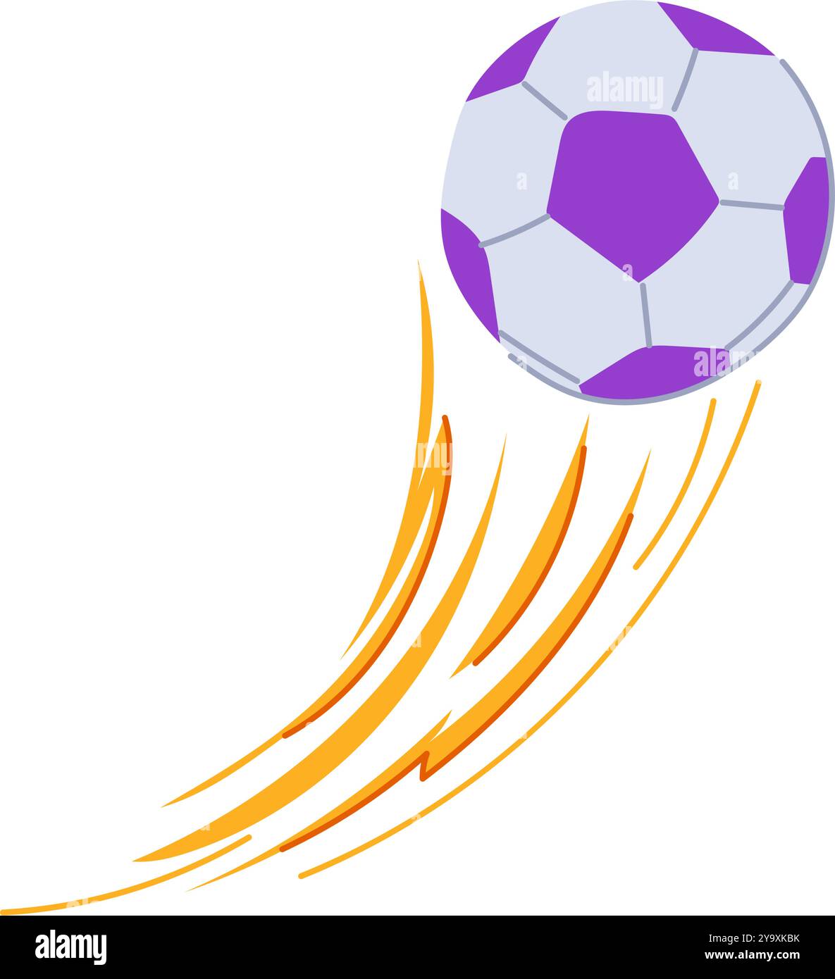 finesse speed soccer ball cartoon vector illustration Stock Vector ...