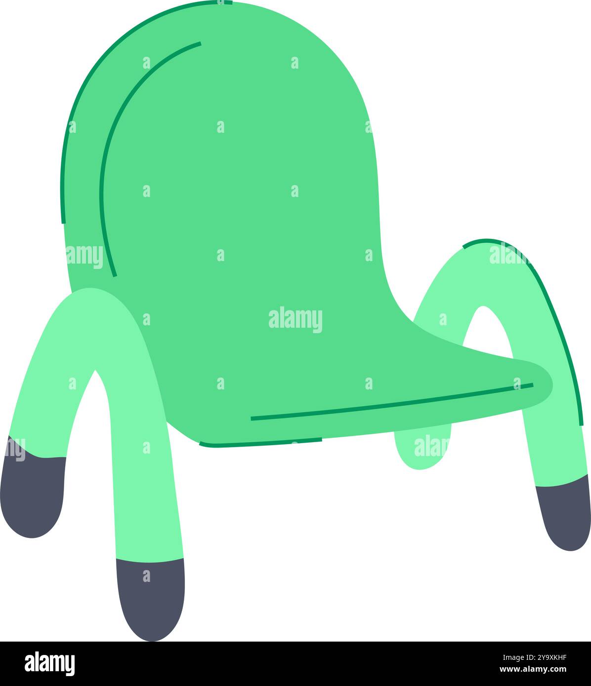 sturdy toddlier chair cartoon vector illustration Stock Vector Image ...