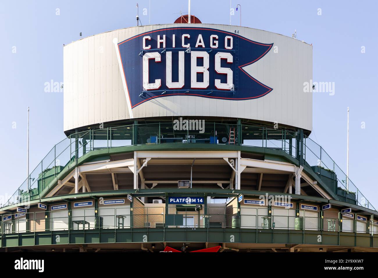 The exterior Major League Baseball's Chicago Cubs' Wrigley Field ...