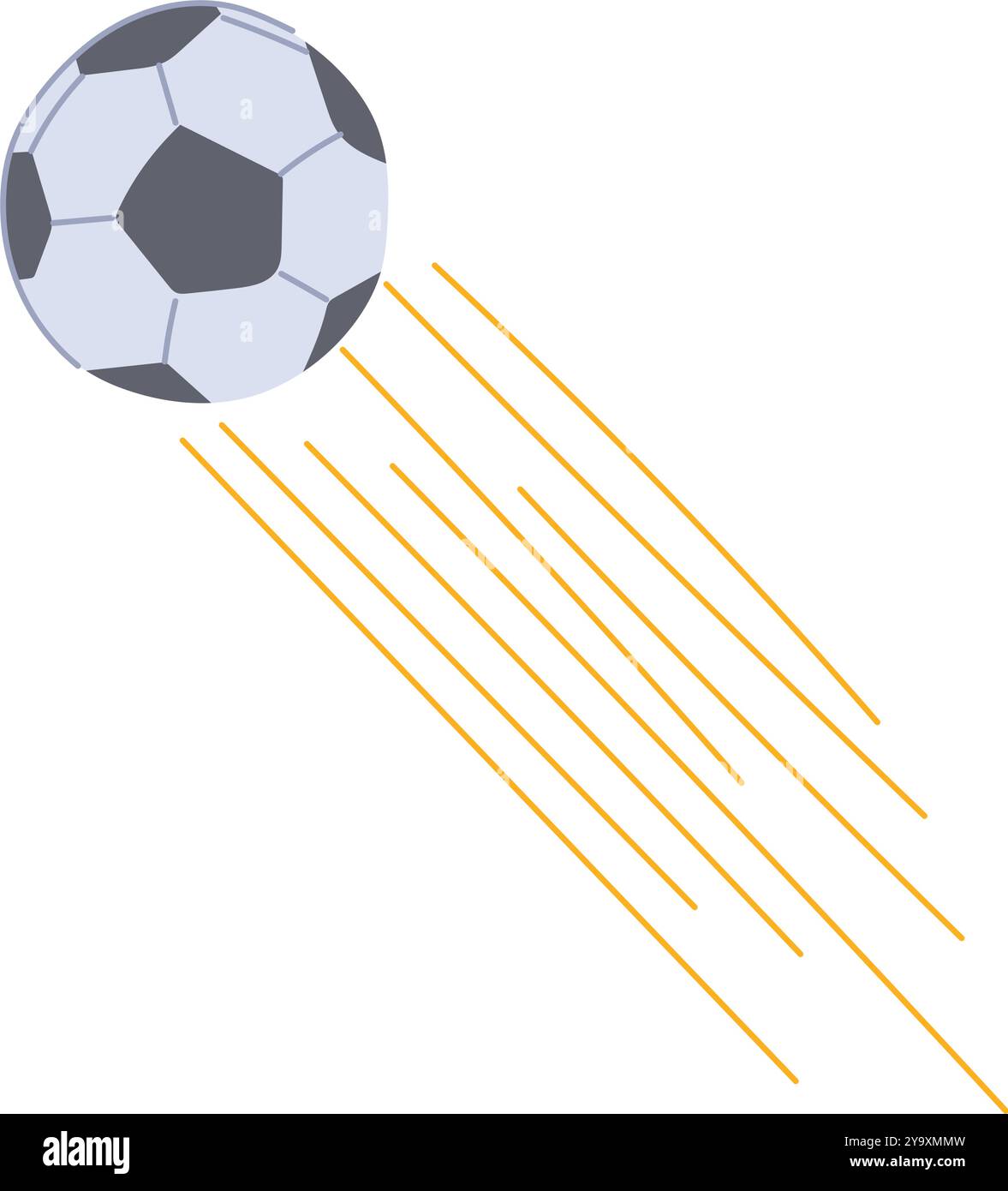 sprint speed soccer ball cartoon vector illustration Stock Vector Image ...