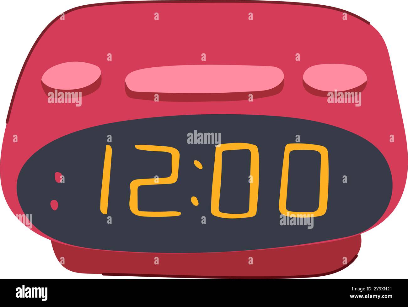 analog travel alarm clock cartoon vector illustration Stock Vector ...