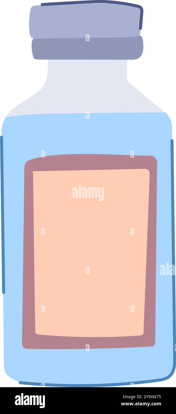 medicine vaccine vial cartoon vector illustration Stock Vector Image ...