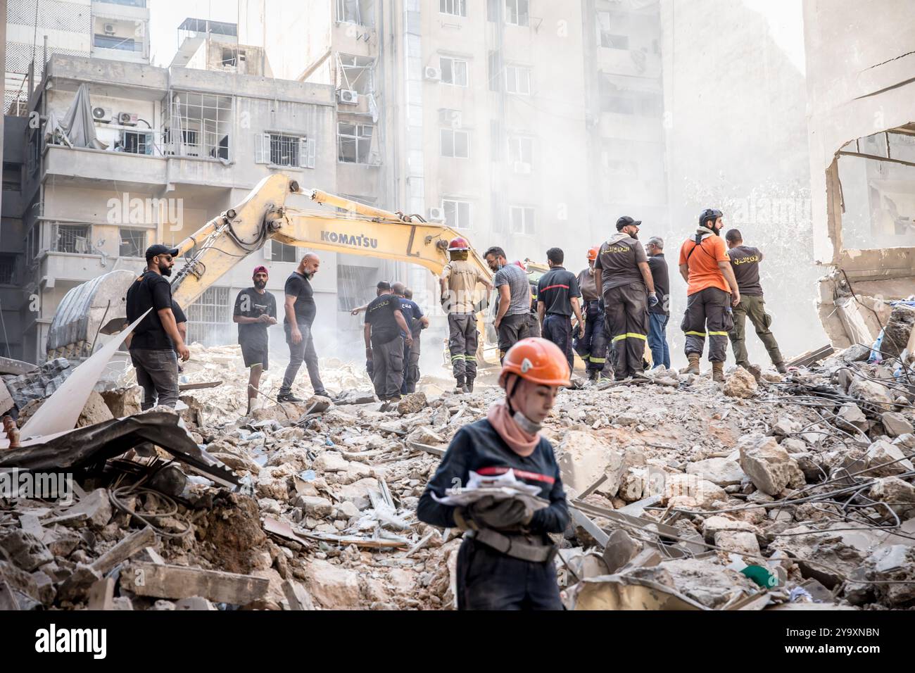 Beirut, Lebanon. 11th Oct, 2024. Search and rescue operations are ...