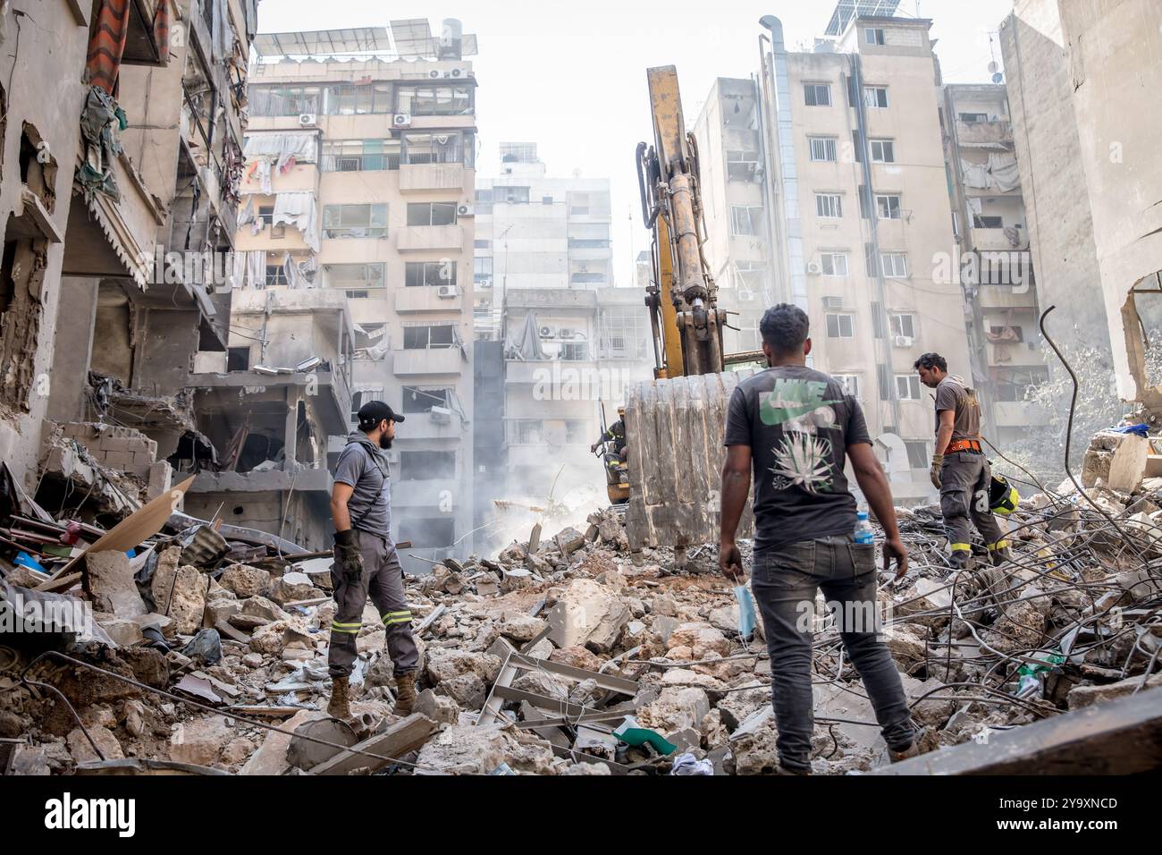 Beirut, Lebanon. 11th Oct, 2024. Search and rescue operations are ...