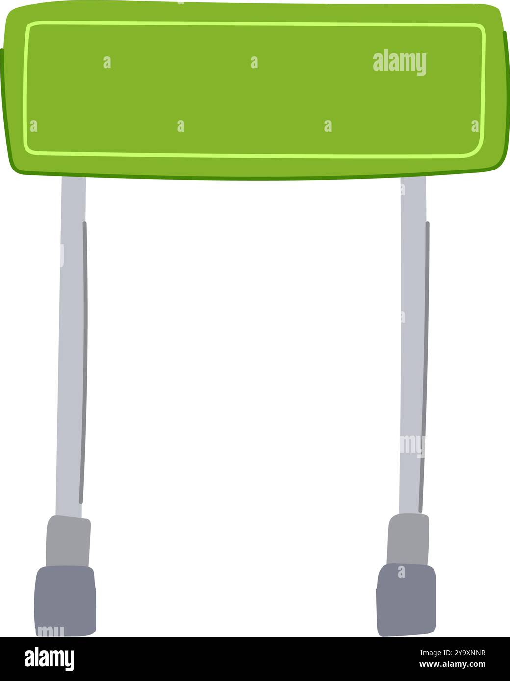 visibility street sign green cartoon vector illustration Stock Vector ...