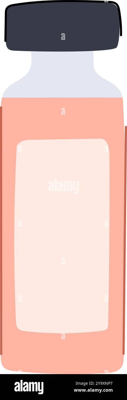 healthcare vaccine vial cartoon vector illustration Stock Vector Image ...