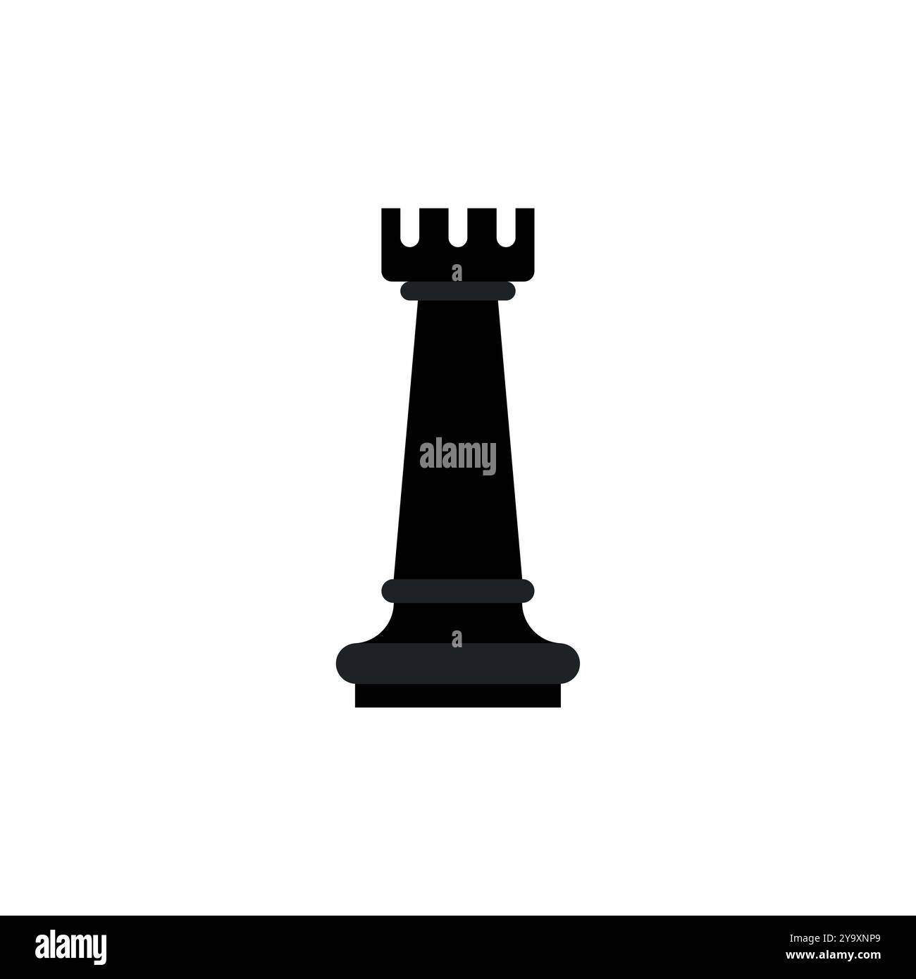 chess rook piece isolated. Symbol sign of chess game Stock Vector Image ...