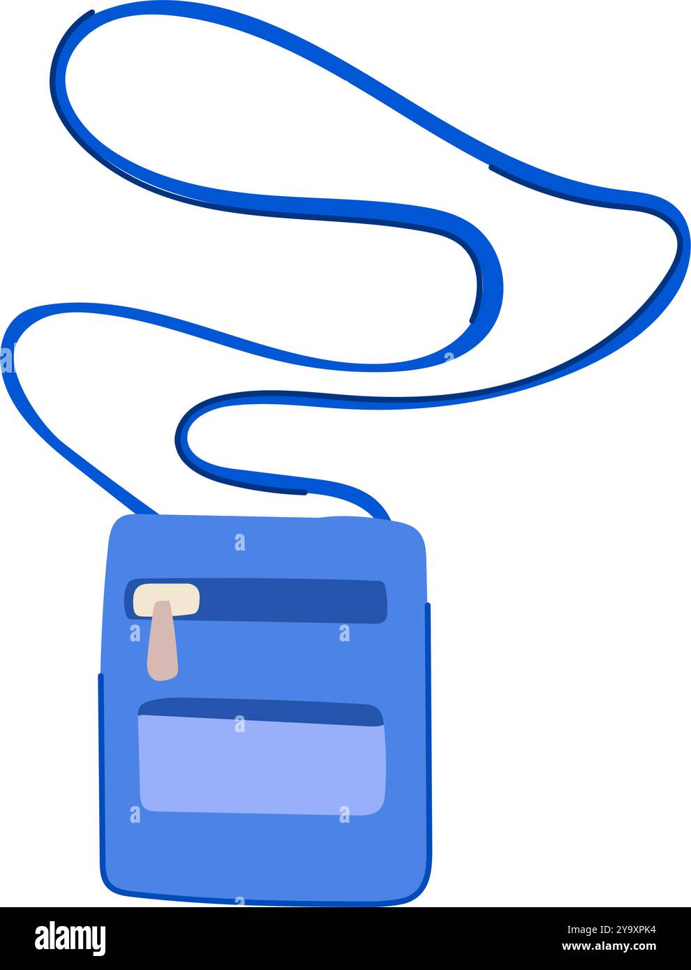 wallet travel neck pouch cartoon vector illustration Stock Vector Image ...