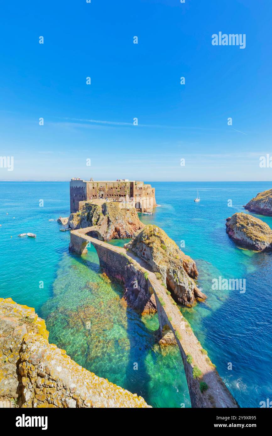 Portugal, Berlenga Grande Island, Fort of São João Baptista Stock Photo ...