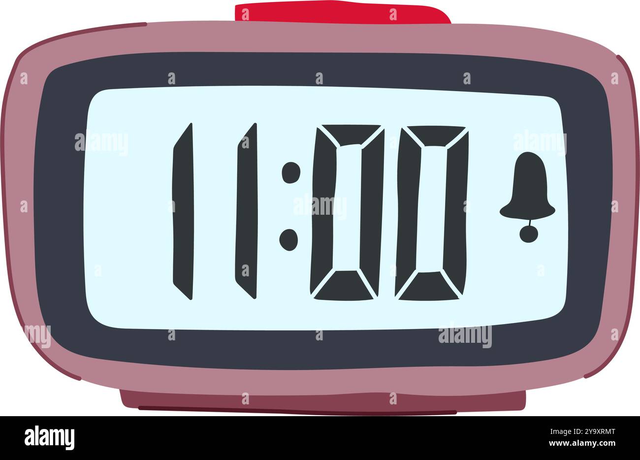 battery travel alarm clock cartoon vector illustration Stock Vector ...