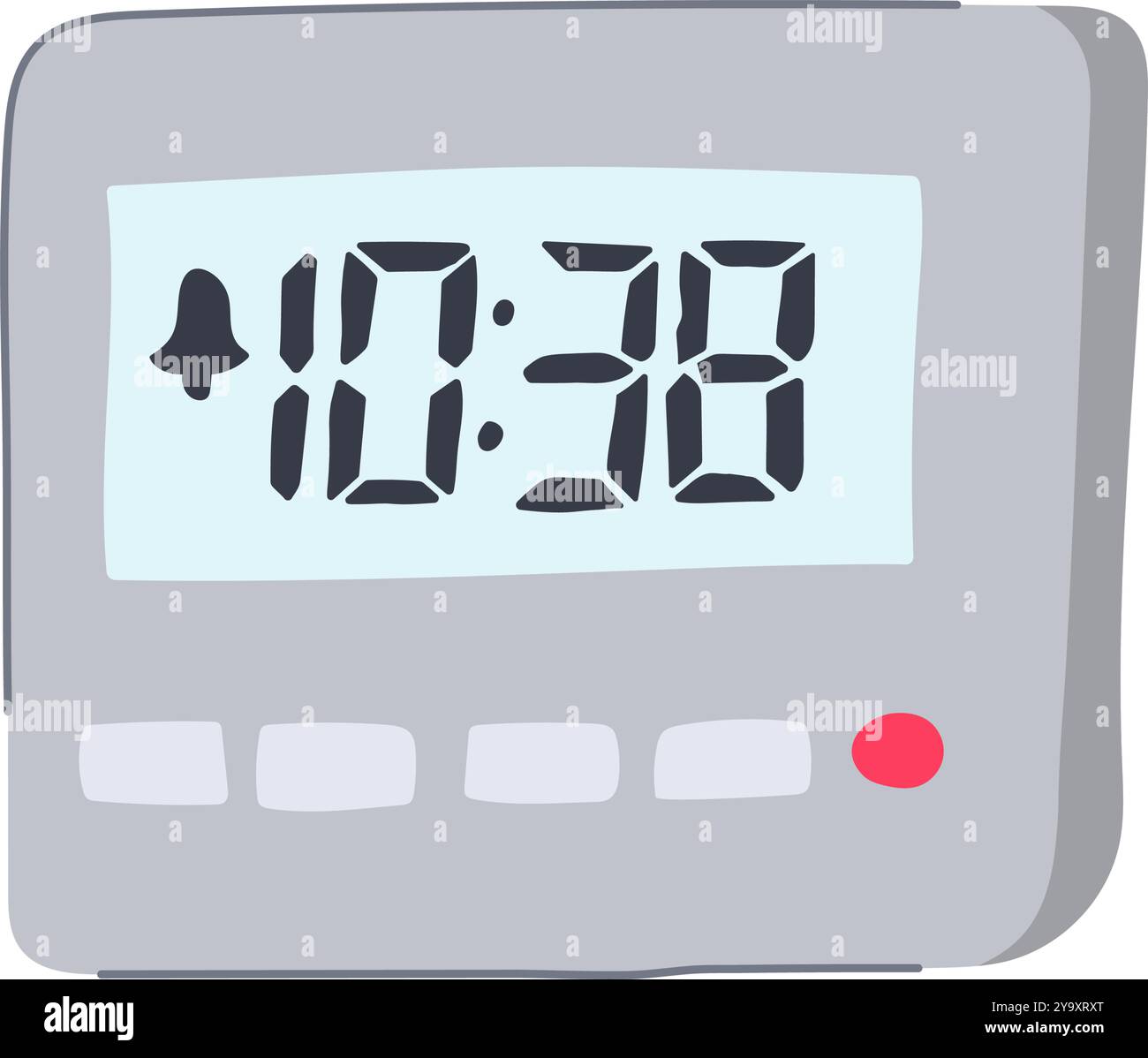 loud travel alarm clock cartoon vector illustration Stock Vector Image ...
