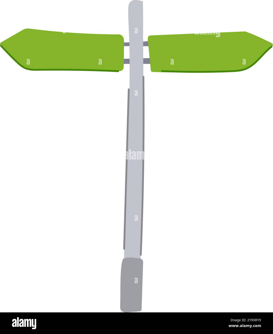 navigation street sign green cartoon vector illustration Stock Vector ...