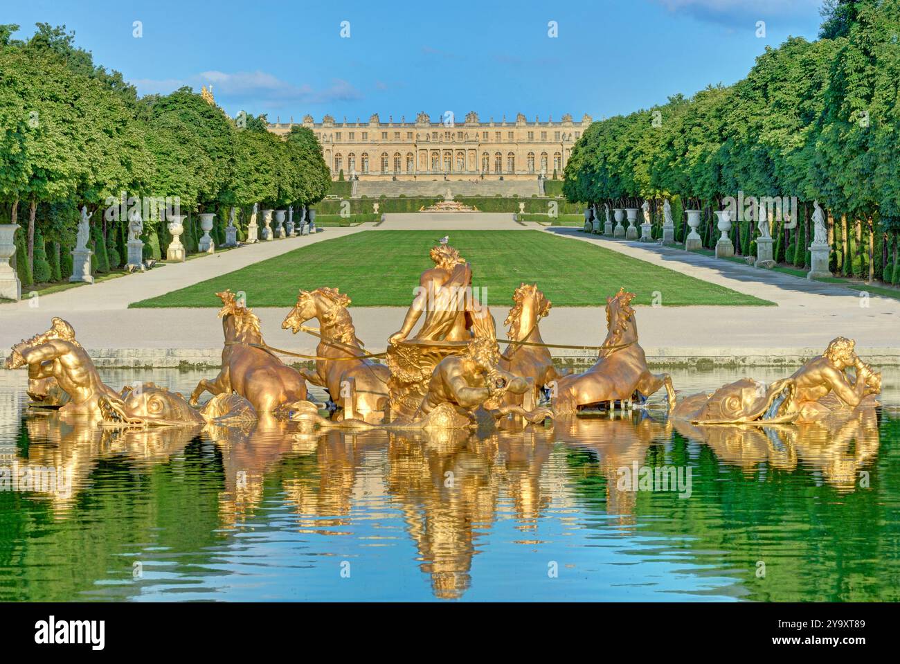 France, Yvelines, Versailles, gardens of the palace of Versailles ...