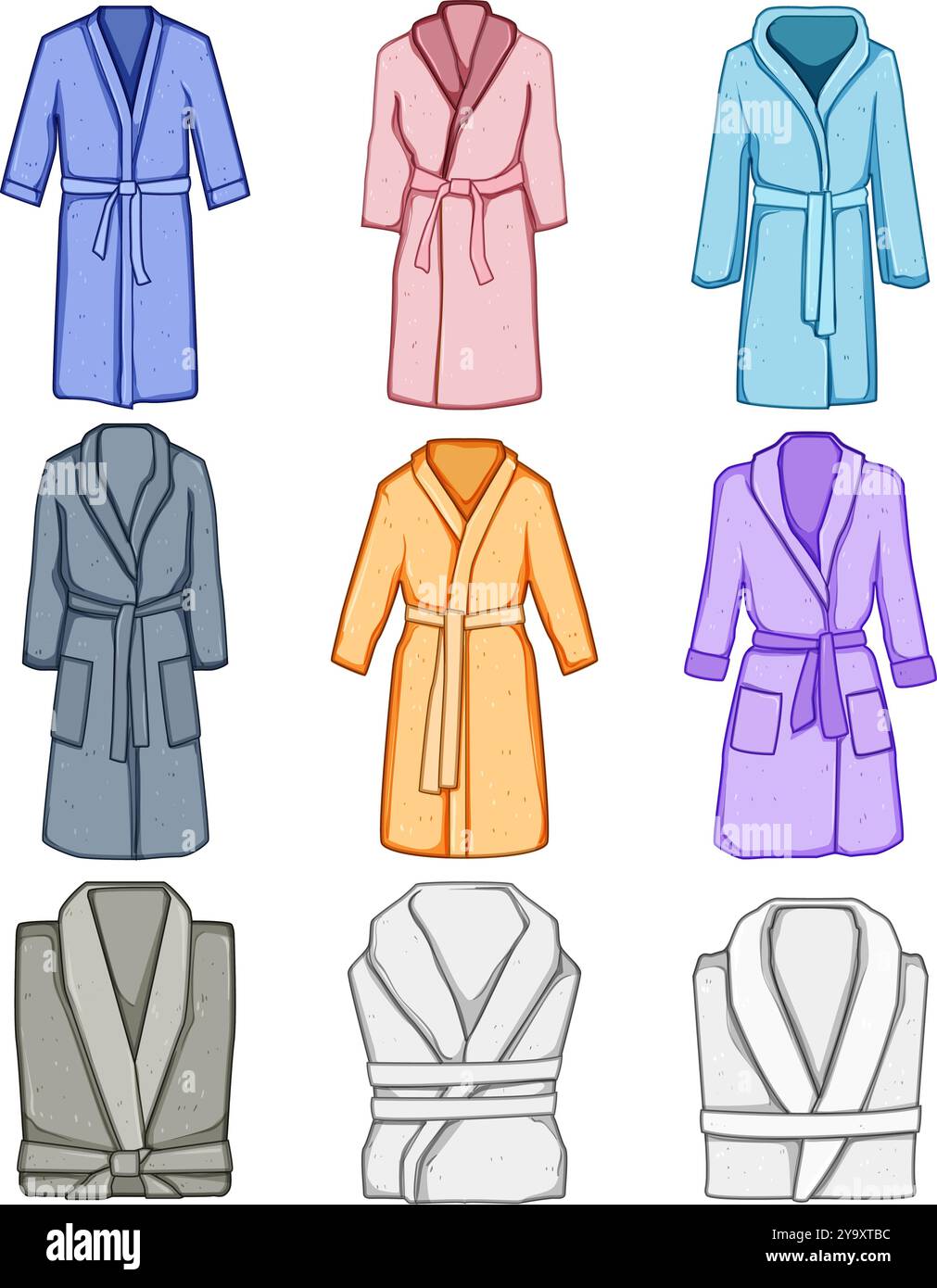 bathrobe set cartoon vector illustration Stock Vector Image & Art - Alamy