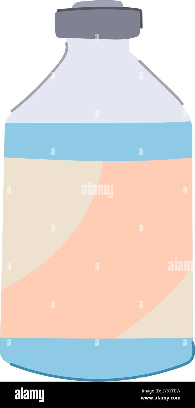 immunity vaccine vial cartoon vector illustration Stock Vector Image ...