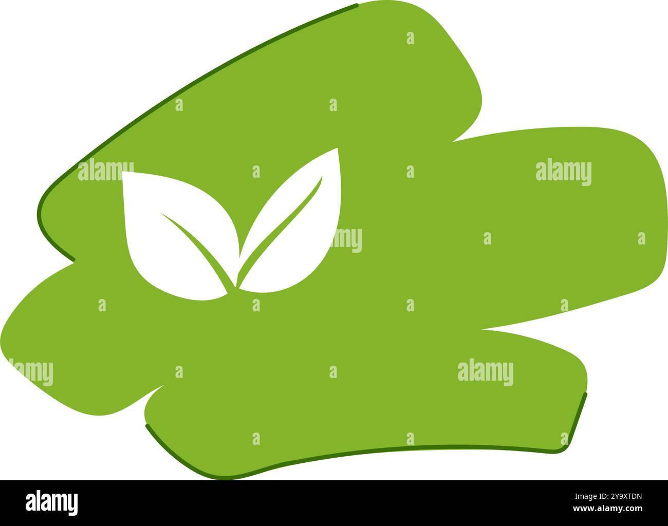 plant vegan product label cartoon vector illustration Stock Vector ...