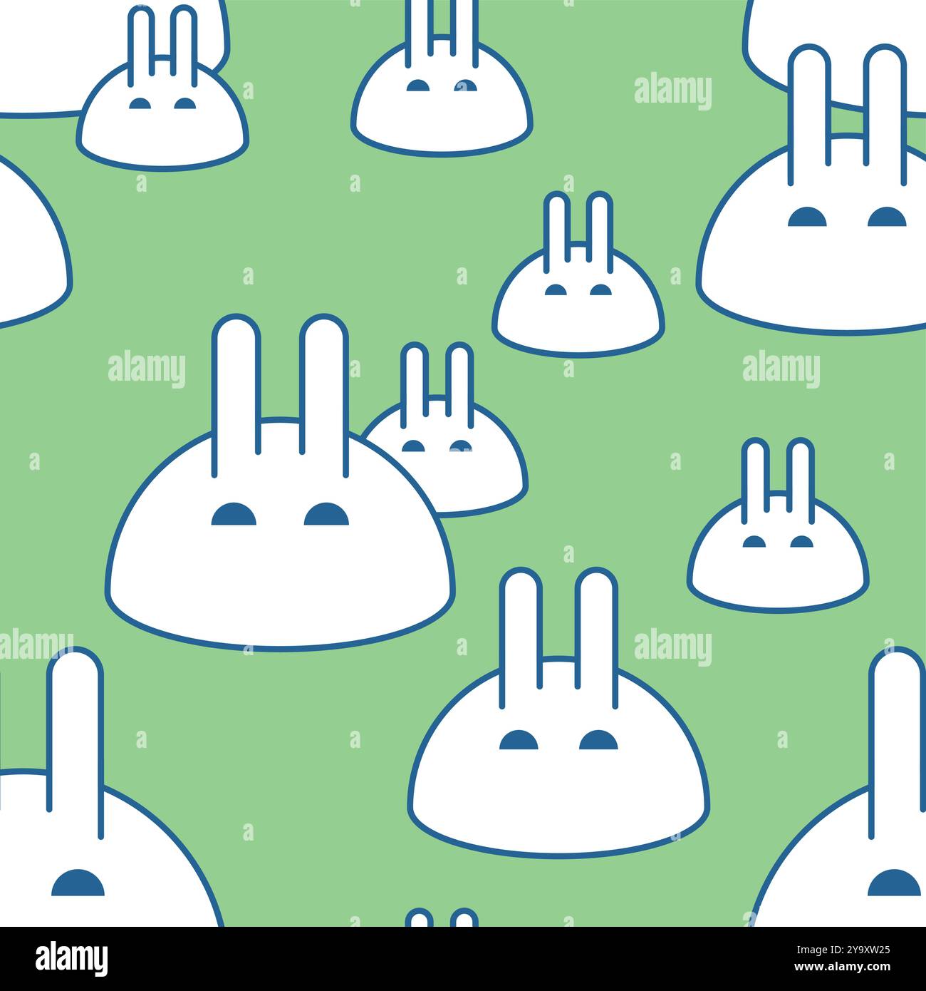 Bunny drop with ears pattern seamless. Funny creatures background. Cute ...