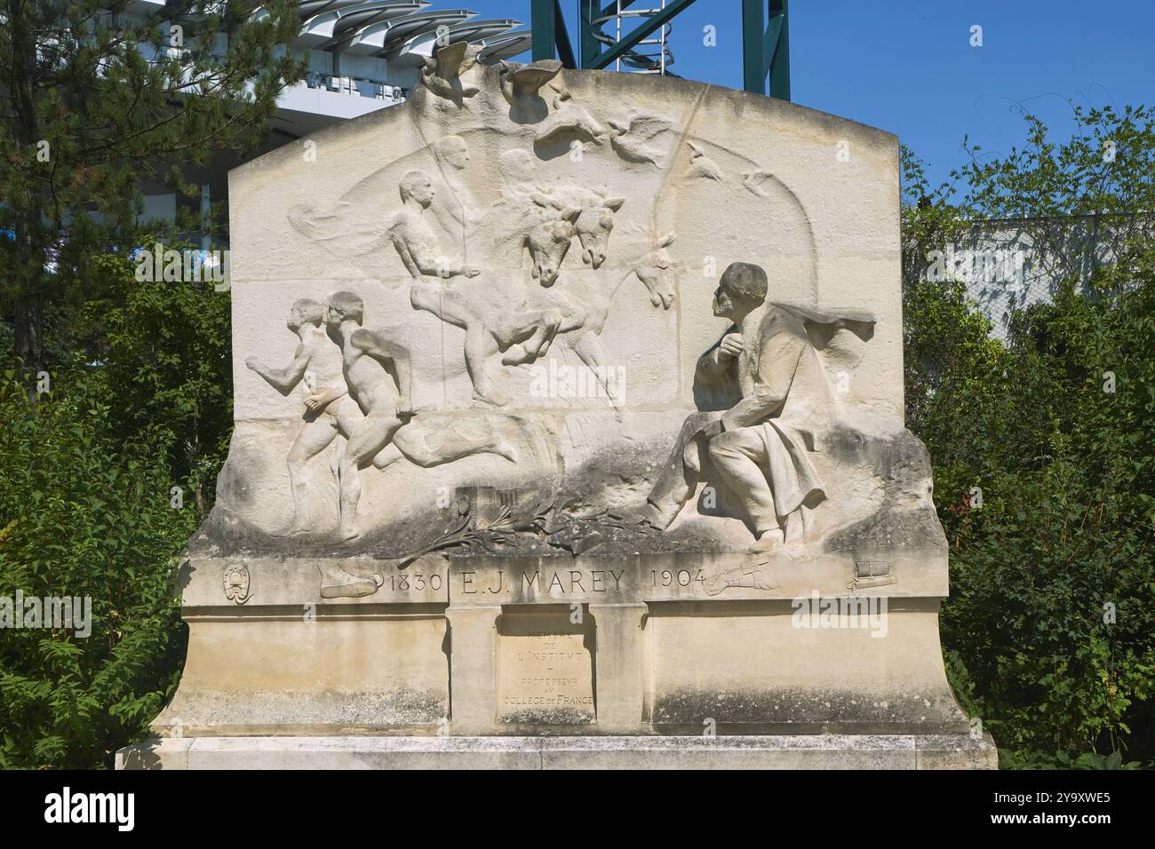 France, Paris, Roland Garros stadium, monument paying homage to Etienne ...