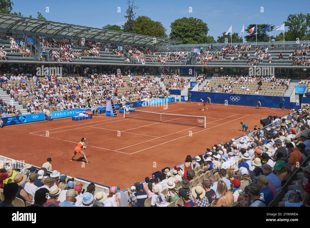 France, Paris, Roland Garros stadium during the 2024 Olympic Games ...