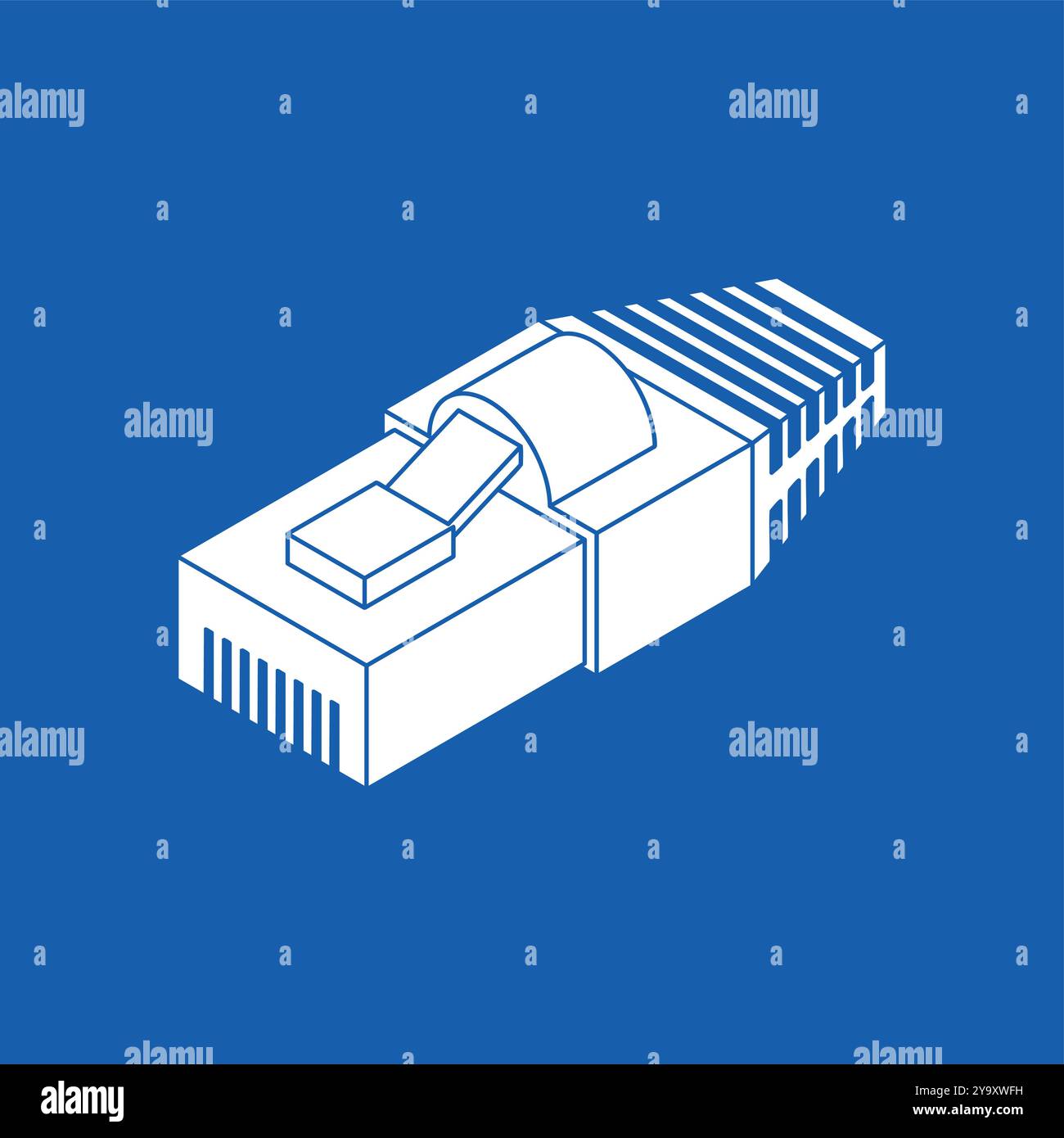 Rj45 Connector Isolated Connector For Internet Cable Patch Cord Stock Vector Image And Art Alamy