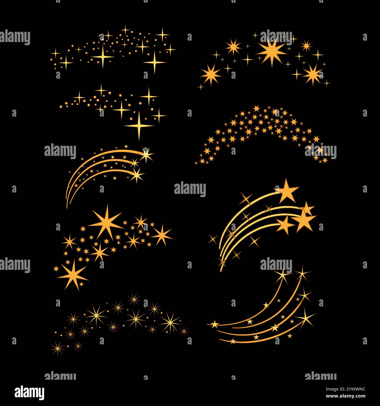 magic star arch set cartoon vector illustration Stock Vector Image ...