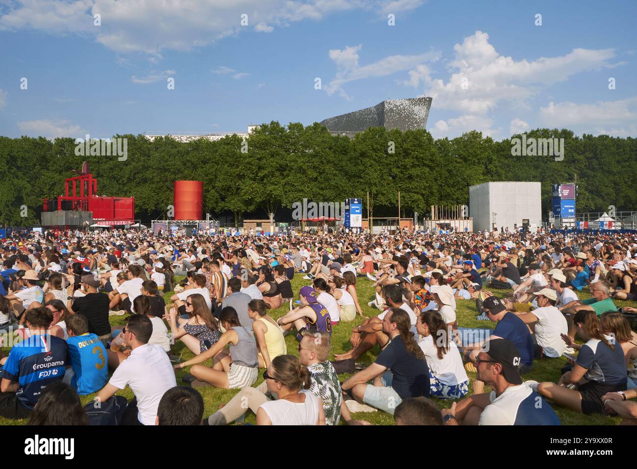 France, Paris, Parc de la Villette, Club France, Parc des Nations, fan ...