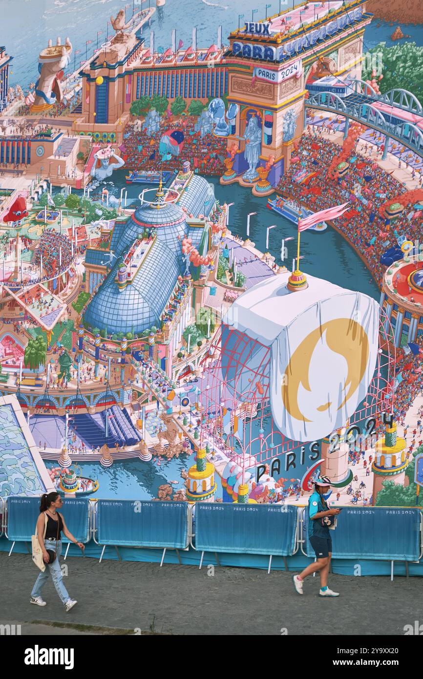 France, Paris (75), Place de la Concorde, the Parc Urbain de la ...