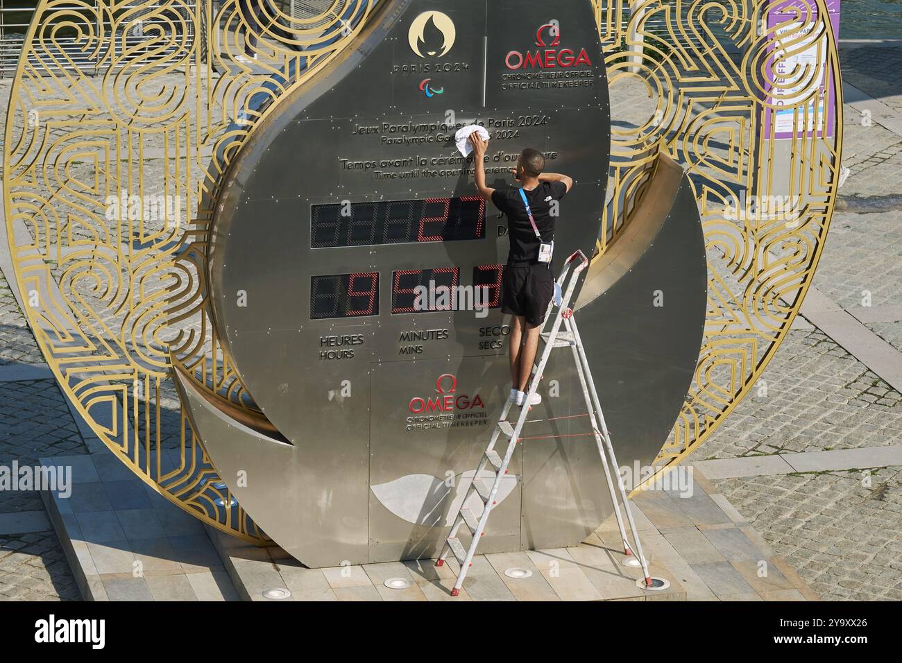 France, Paris, Port de la Bourdonnais, Official Timekeeper of the Paris ...