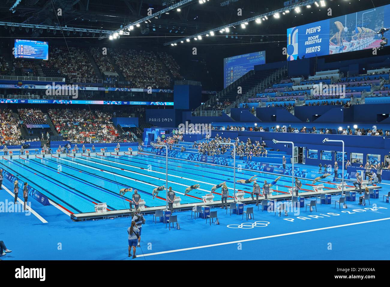 France, Hauts-de Seine, La Defense, La Defense Arena swimming pool ...