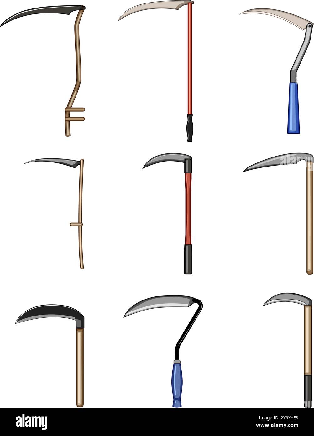 scythe set cartoon vector illustration Stock Vector Image & Art - Alamy