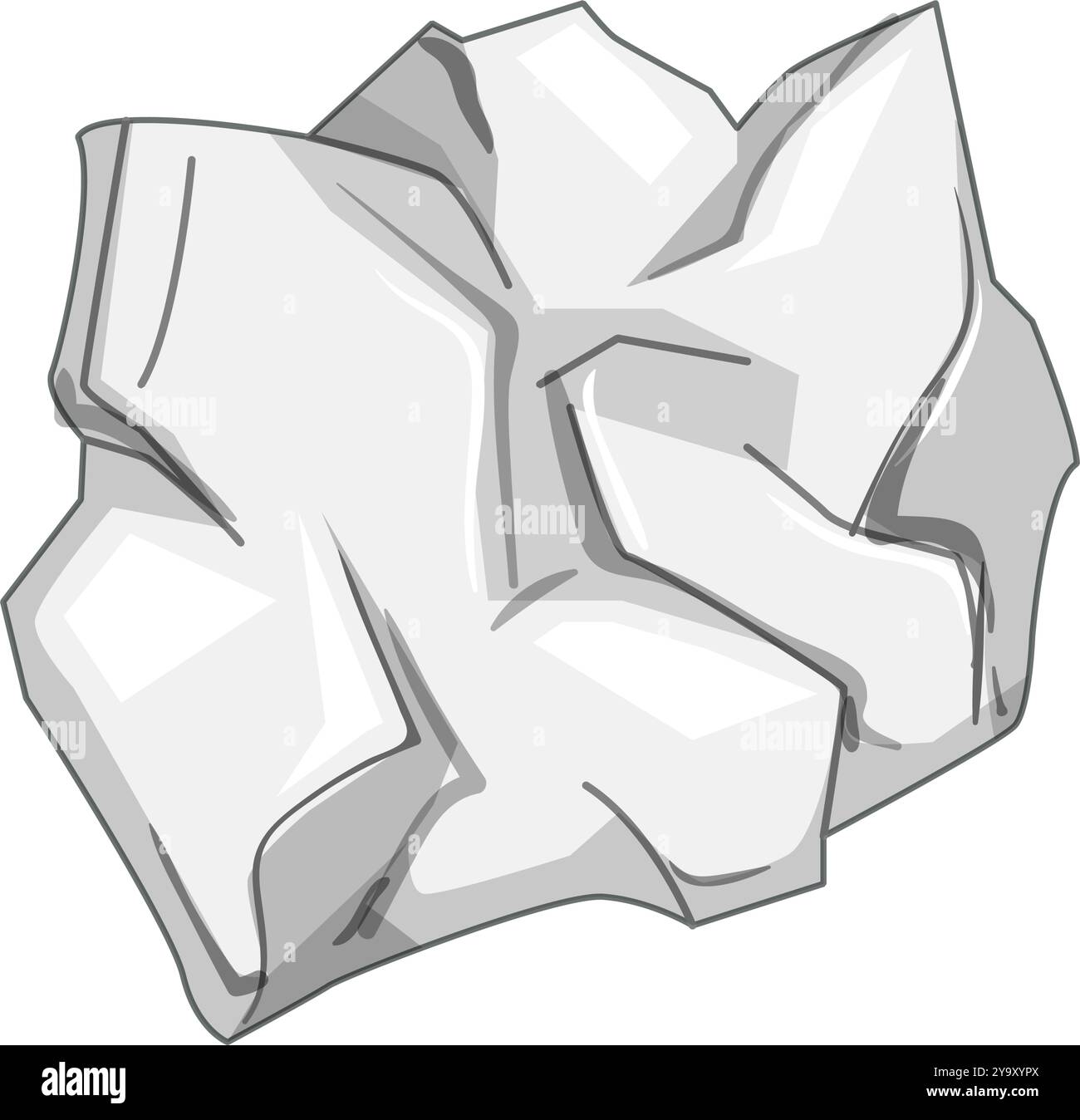 relief crumpled paper balls cartoon vector illustration Stock Vector ...