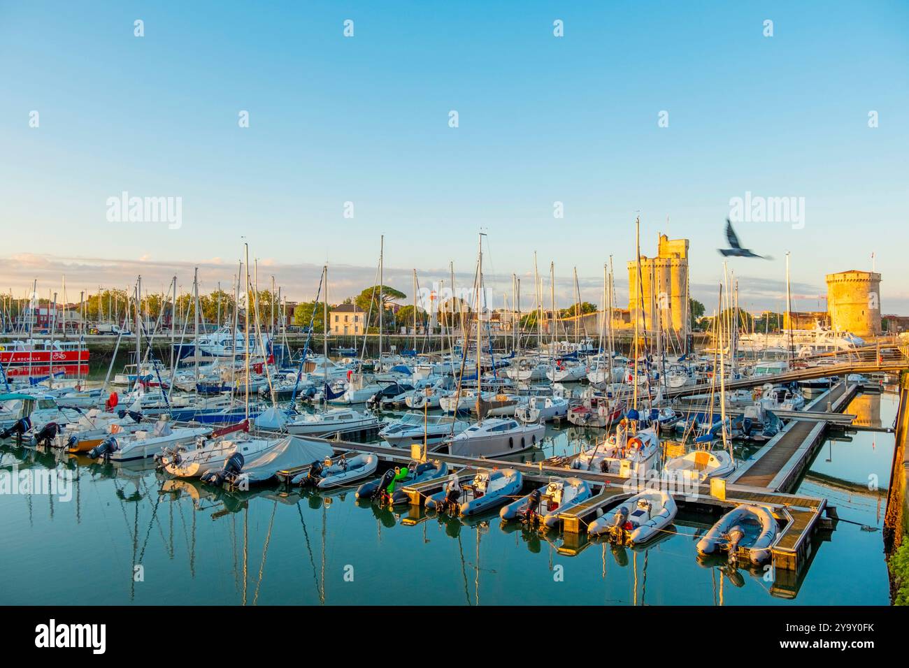 France, Charente Maritime, La Rochelle, floating dock of the Old Port ...