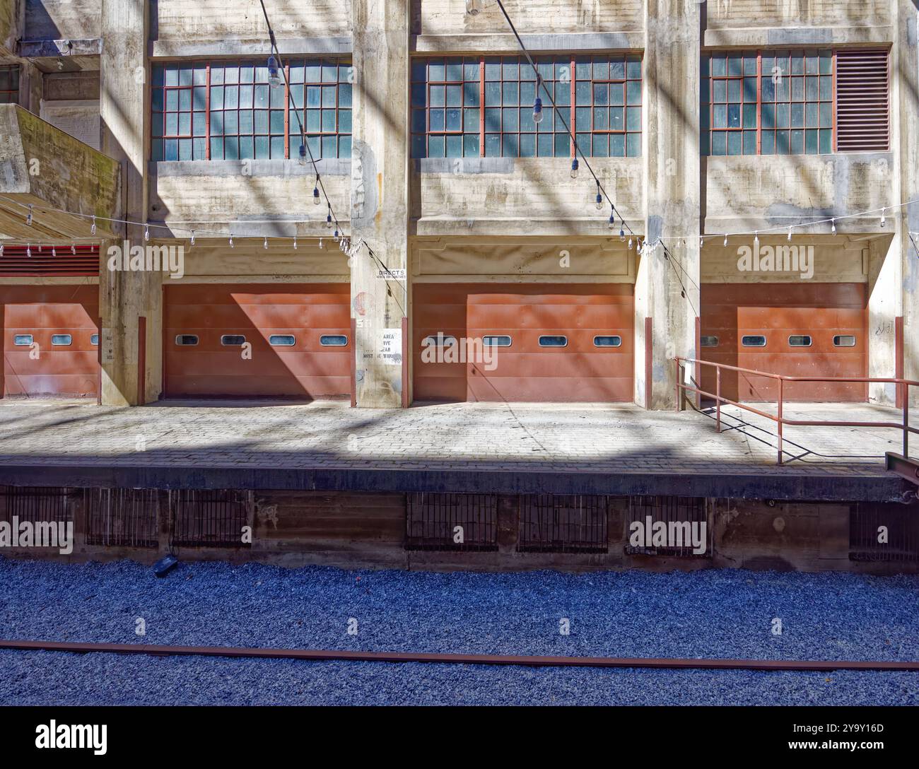 Ground floor loading docks inside Building B still bear destination ...