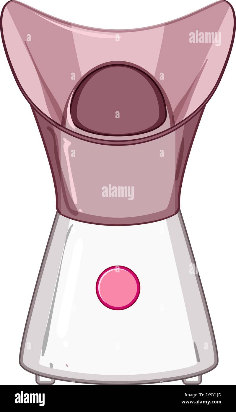 relaxation facial steamer cartoon vector illustration Stock Vector ...