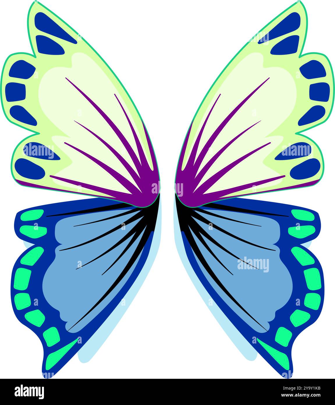 delicate fairy wings cartoon vector illustration Stock Vector Image ...