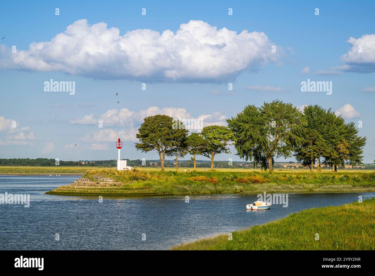 France, Somme, Baie de Somme, Saint-Valery-sur-Somme, The quays of the ...