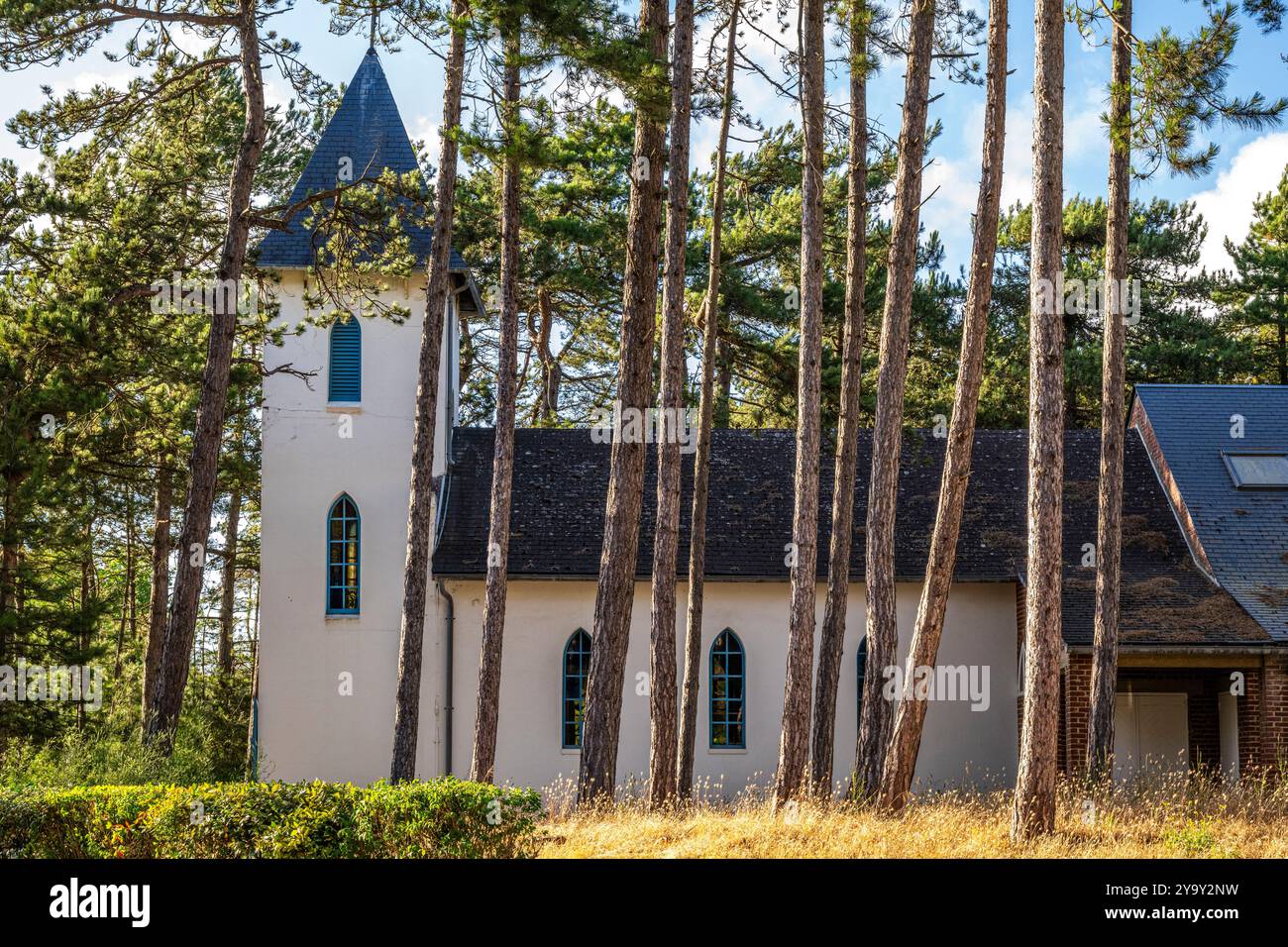 France, Somme, Baie de Somme, Quend-Plage, Chapelle Notre-Dame-des-Pins ...