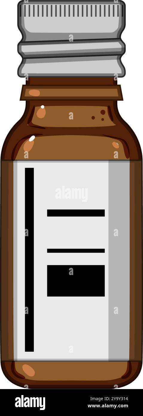 natural essential oil bottle cartoon vector illustration Stock Vector ...